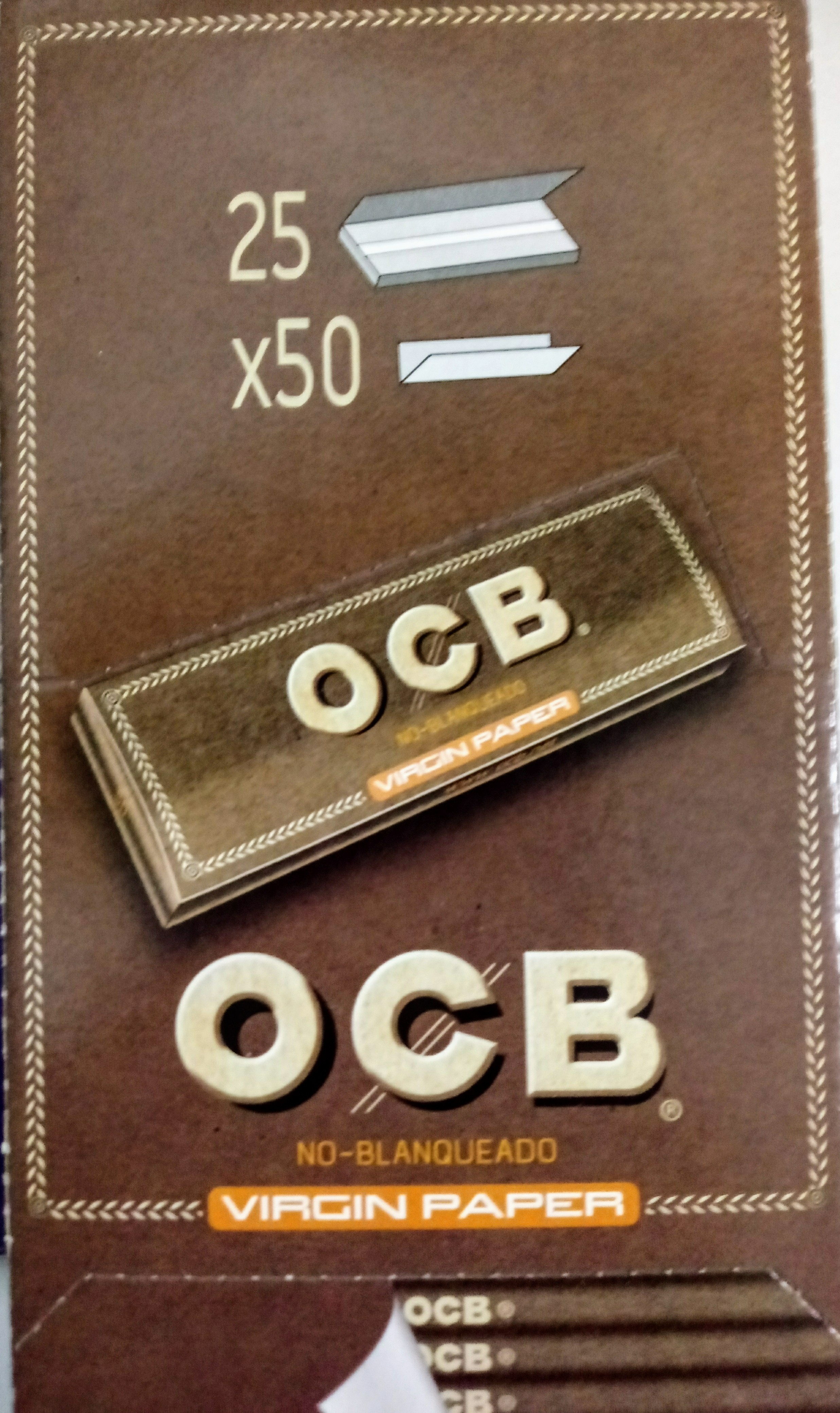 .PAPELILLO OCB PAPEL VIRGEN 25L 50H – Distribuidora Da&Ke